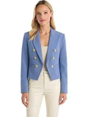 THE NOLI SHOP Gabrielle Double Breasted Blazer - Blue