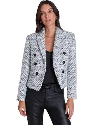 THE NOLI SHOP Gabrielle Double Breasted Blazer - Grey Multi