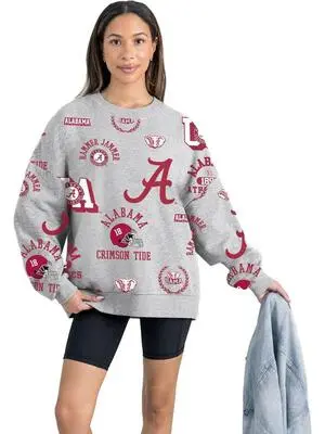 GAMEDAY COUTURE Alabama Crimson Tide Always On Repeat Fleece Sweatshirt - Gray