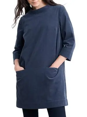SEASALT CORNWALL Sail The Stars Organic Cotton Corduroy Tunic - Maritime