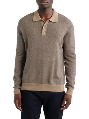 Rails Anders Wool Blend Polo Sweater - Flax Navy
