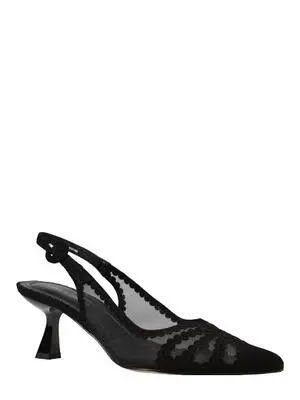 Pelle Moda Jacie Pointed Toe Slingback Pumps - Black