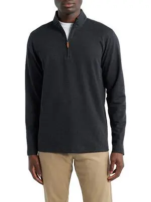 Mizzen+main Kpi Quarter Zip Pullover - Black Heather