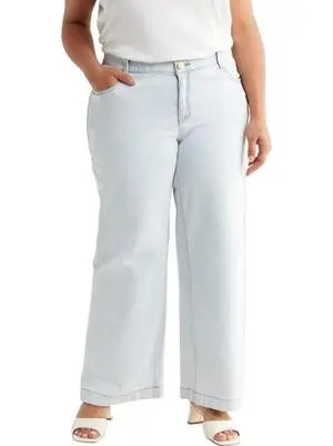WIT & WISDOM High Waist Wide Leg Jeans