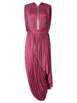 Tory Burch Jersey Draped Dress - Cranberry