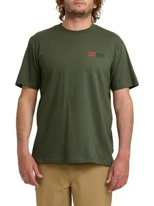 BILLABONG Abandoned Adventure Division Organic Cotton Graphic T-shirt - Flat Green