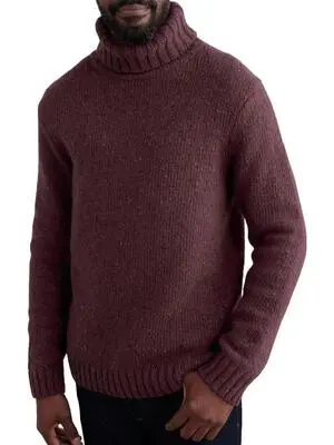 SEASALT CORNWALL Foresting Turtleneck Wool-blend Sweater - Merlot