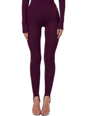 Naked Wardrobe Naked Stirrup Leggings Dark Berry