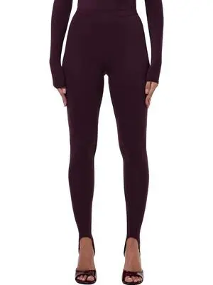Naked Wardrobe Naked Stirrup Leggings Dark Plum