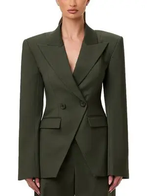 Naked Wardrobe Double-breasted Blazer - Olive
