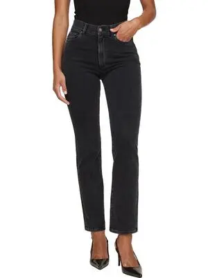 DL1961 Halle Straight High-waist Jeans - Nightshade