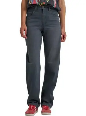 Wrangler High Waist Ankle Barrel Jeans - Moonstone Fade