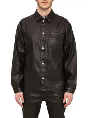 PURPLE BRAND Mono Embossed Button-up Shirt - Brown