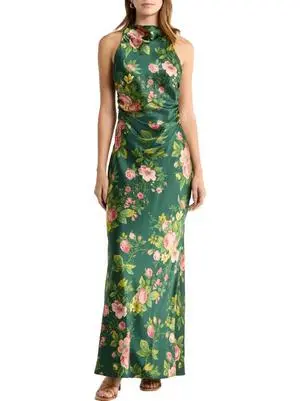 REFORMATION Anaiis Silk Maxi Dress - Belvedere