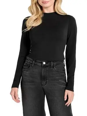Guess Elyana Mock Neck Top - Black-black