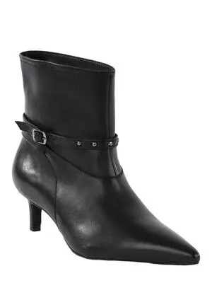 Seychelles Milan Pointed Toe Kitten Heel Bootie Black