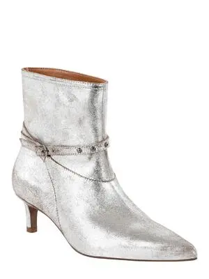 Seychelles Milan Pointed Toe Kitten Heel Bootie - Pewter