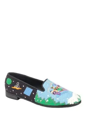 BYPAIGE Après Ski Needlepoint Loafer Evergreen