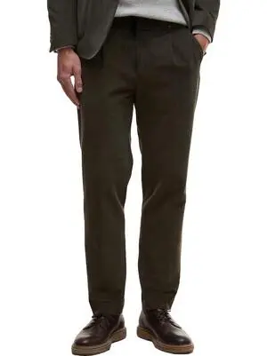 Barbour Wallington Pleated Stretch Corduroy Suit Pants - Olive