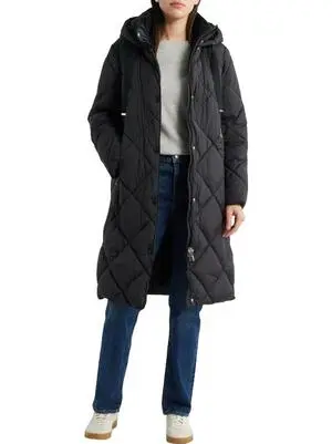 Sam Edelman Hooded Puffer Coat - Black