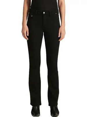 MAVI Molly Mid-rise Bootcut Jeans - Black Supersoft
