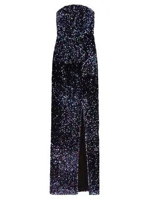RO&ZO Sequin Bandeau Maxi Dress - Blue