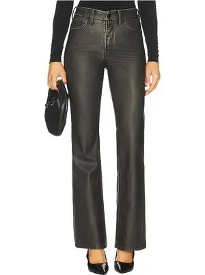 Good American Good Classic Bootcut Faux Leather Pants - Black001