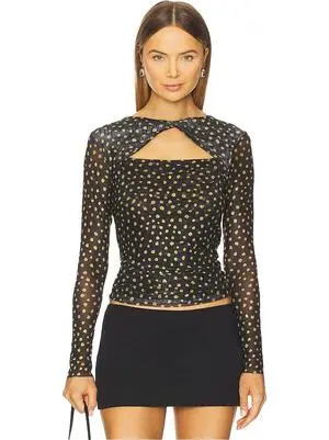 Misa Neriah Top - Golden Polka Dot
