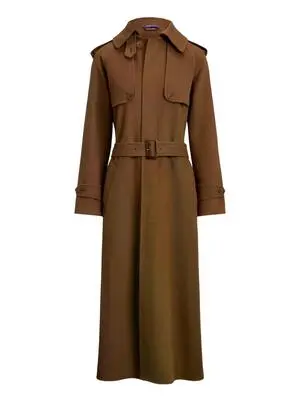 Ralph Lauren Belted Wool-cashmere Trench Coat - Brown