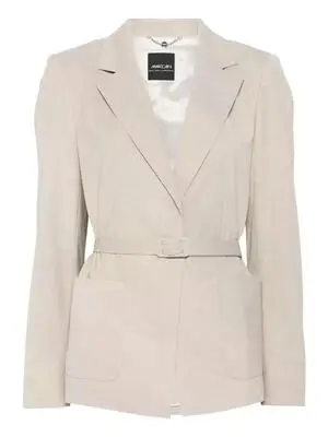 MARCCAIN Belted Fitted Jacket - Neutrals