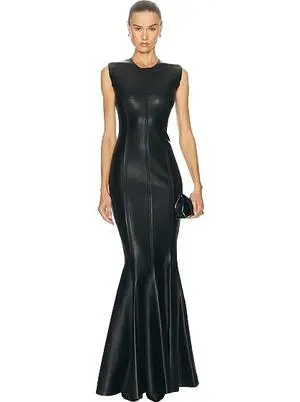 Norma Kamali Sleeveless Grace Fishtail Gown - Black