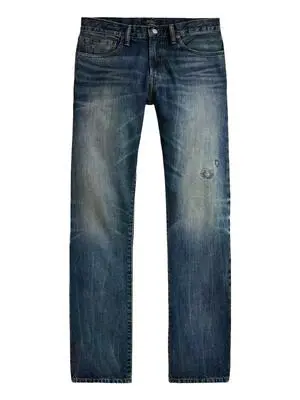 Polo Ralph Lauren Repaired Cotton Jeans - Blue