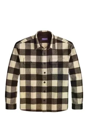 Ralph Lauren Purple Label Check-pattern Wool Shirt - Brown