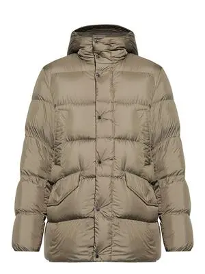 Woolrich Down Jacket With Hood - Green