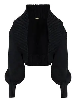 Cult Gaia Corey Cropped Cardigan - Black