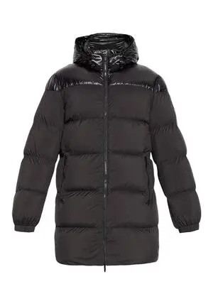 Add Down Jacket With Hood - Black