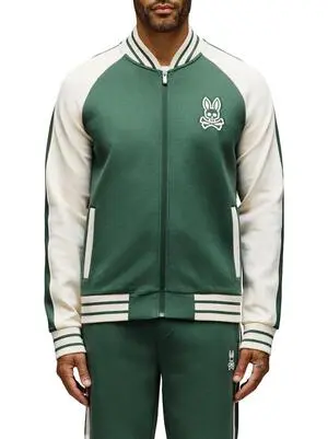 Psycho Bunny Stiles Knit Bomber Jacket - Garden Topiary