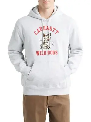 Carhartt Work In Progress Wild Dog Cotton Graphic Hoodie - Ash Heather