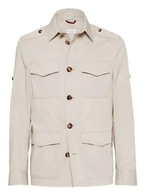 Brunello Cucinelli Unlined Safari Jacket - Cool Beige