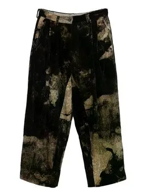ZIGGY CHEN All-over Print Trousers - Black