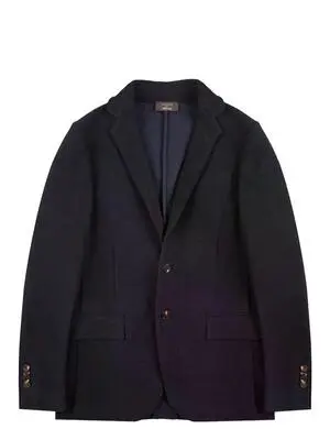 ZANONE Single-breasted Wool Blazer - Blue