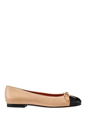 MARGAUX LONNBERG The Cap-toe Demi Flats - Dune And Black