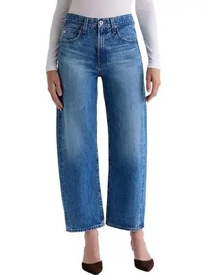 Ag Hattie High-rise Barrel Leg Jeans - Candid