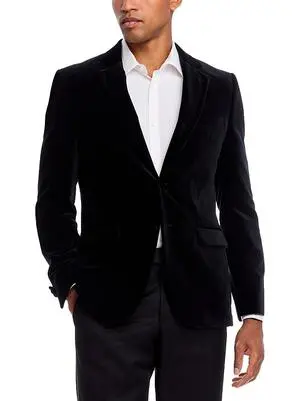 Hugo Arti Slim Fit Velvet Dinner Jacket - Black
