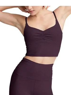 Beyond Yoga Raise The Barre Cropped Tank Top - Eggplant