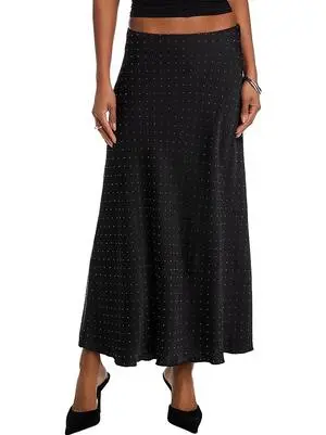 Steve Madden Embellished Maxi Skirt - Black