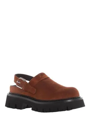 Moschino Slingback Clogs - Rust