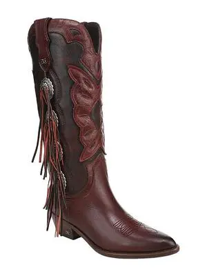 Sam Edelman Rhett Cowboy Boots French Merlot