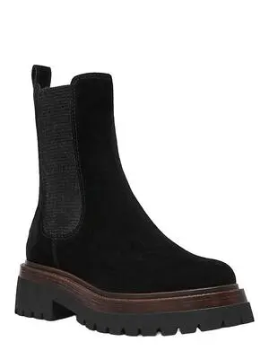 Steve Madden Blitzen Stretch Ankle Boots - Black Suede