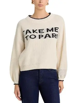 Vintage Havana Take Me To Paris Sweater - Ivory